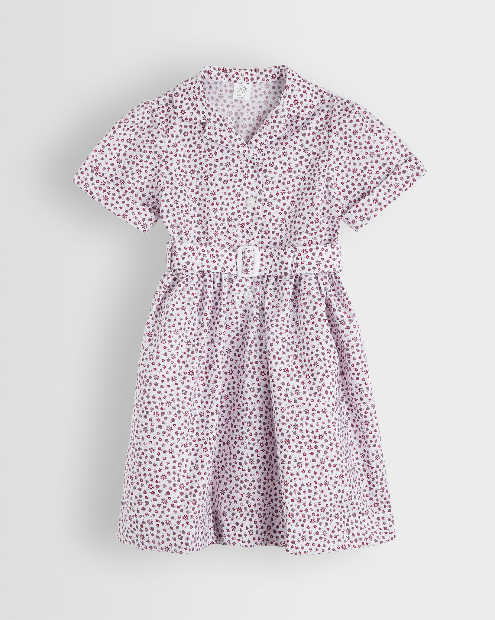 Girls White/Red Floral Summer Dress – Direct Clothing