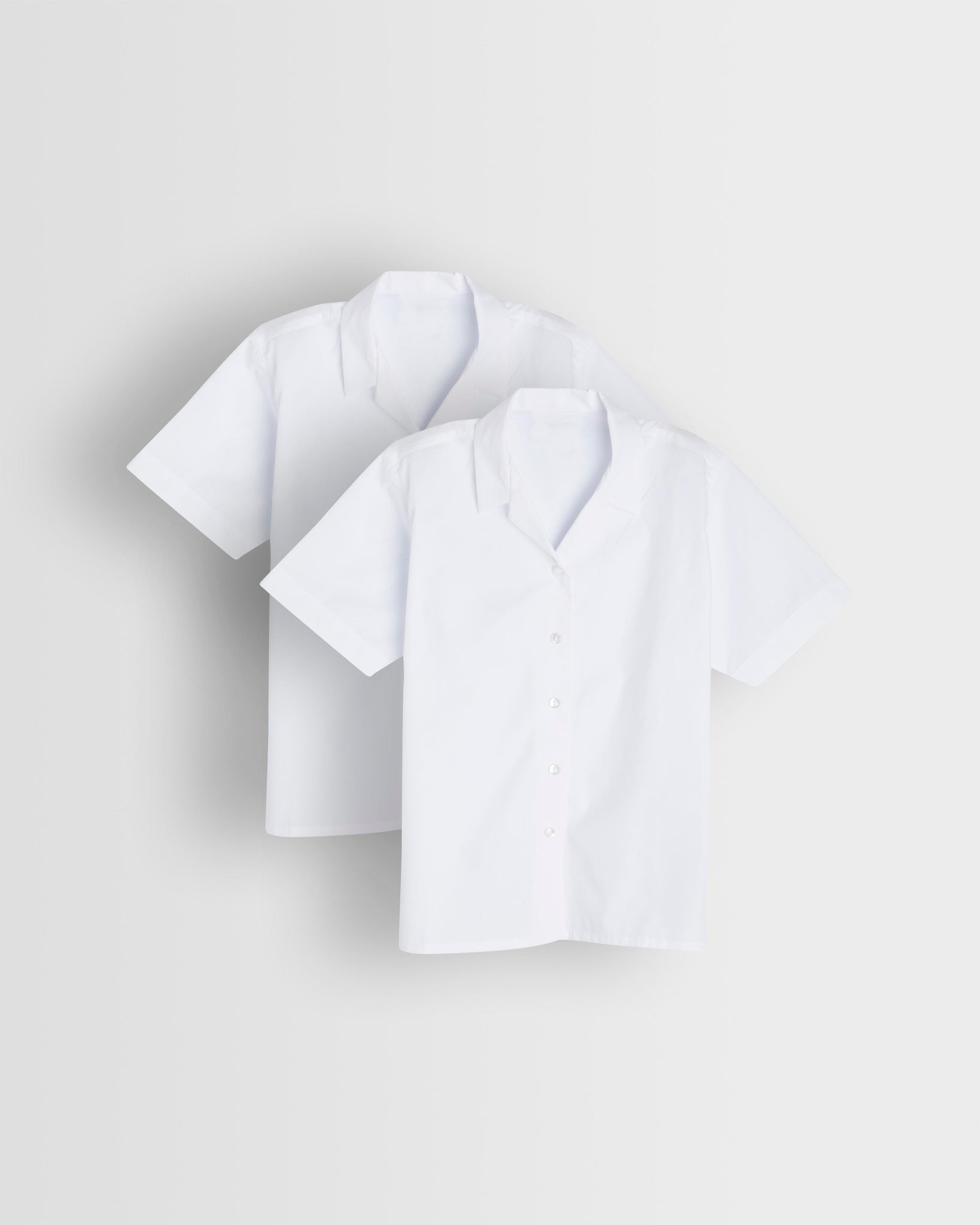 Girls White Rever Collar Blouse- 2 Pack – Direct Clothing