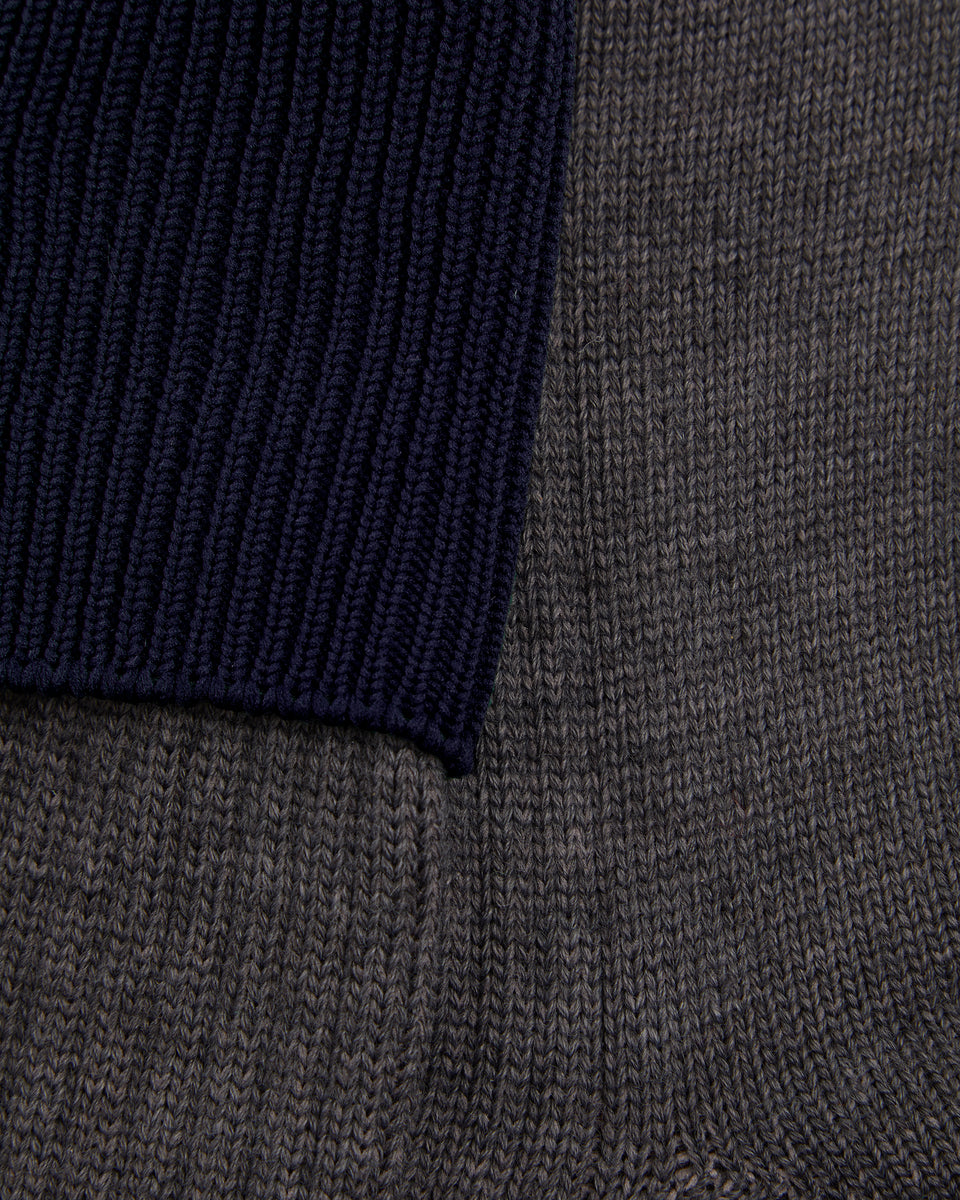 Boys Grey Long Sock with Navy Tot – Direct Clothing